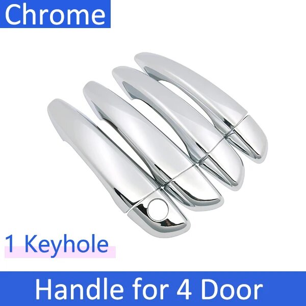Хромированные накладки на дверные ручки для Peugeot 508 MK1 2011-2018, 1 Keyhole