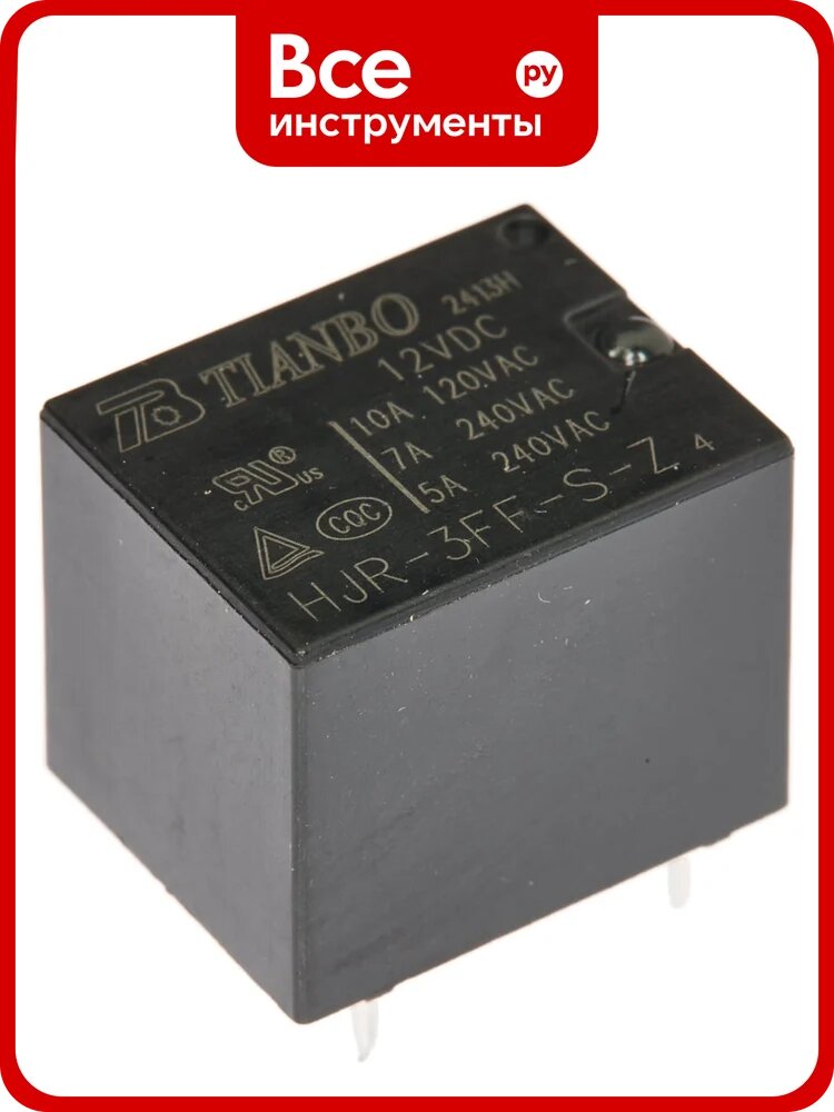 Реле электромагнитное Tianbo RELAY (100 шт/упак) HJR-3FF-12VDC-S-Z-4 121562