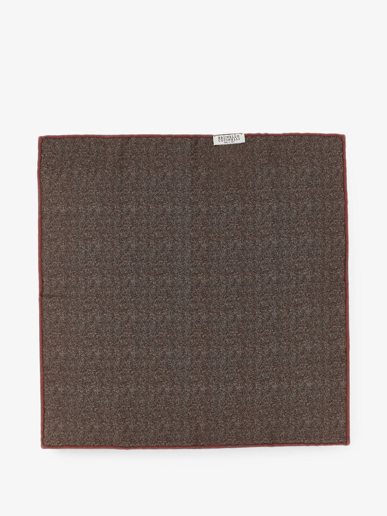 Шарф BRUNELLO CUCINELLI Pinstripe-pattern pocket square для мальчиков, коричневый — фото 1