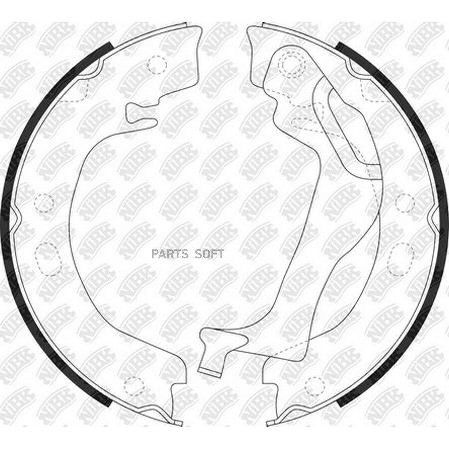 Колодки тормозные барабанные TOYOTA COROLLA 1.6 2002 - 2007 TOYOTA COROLLA 1.6 2002 - 2006 TOYOTA NIBK FN0648