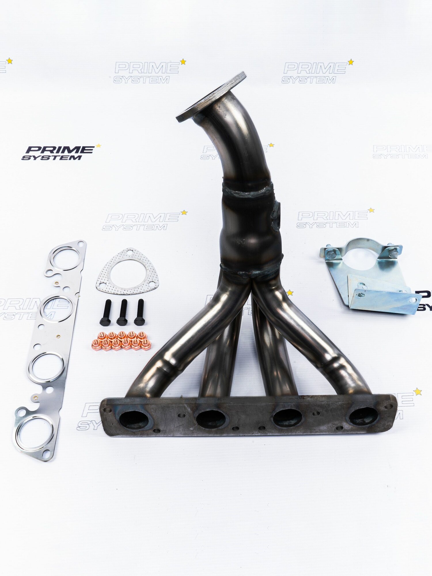 Выпускной коллектор паук 4-1 PRIME SYSTEM (вставка замены катализатора)1.6l 16V под 1 датчик, Евро-2 (комплект установки)
