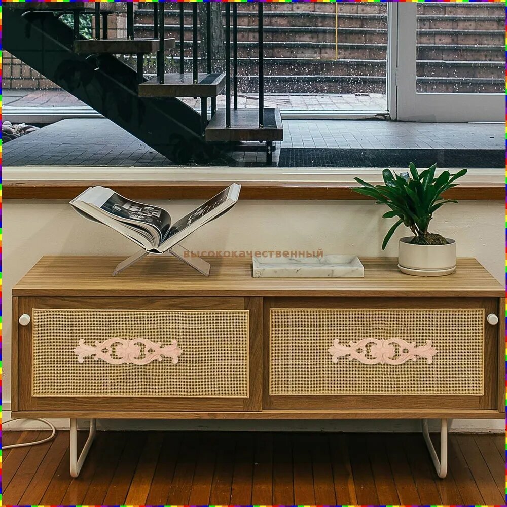 Деревянная резная аппликация цвета хаки для декора мебели и стен, для мебели