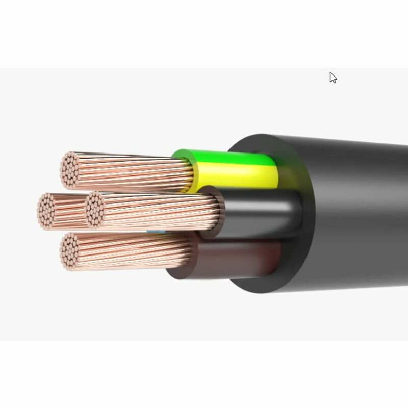 Кабель силовой морозостойкий КГтп-ХЛ ГОСТ 0,66кВ/ 4x6 мм2/ 380В/ ГОСТ (цветлит)/ 5 м