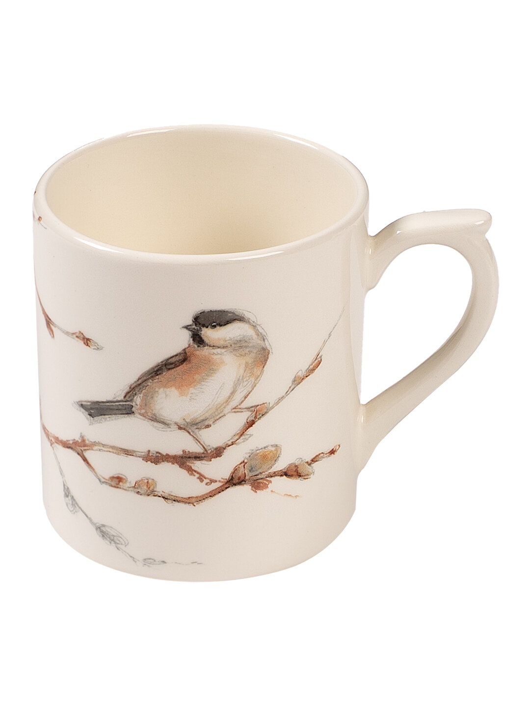 Кружка фаянсовая Gien Oiseaux Foret Синица, глазурь, Франция