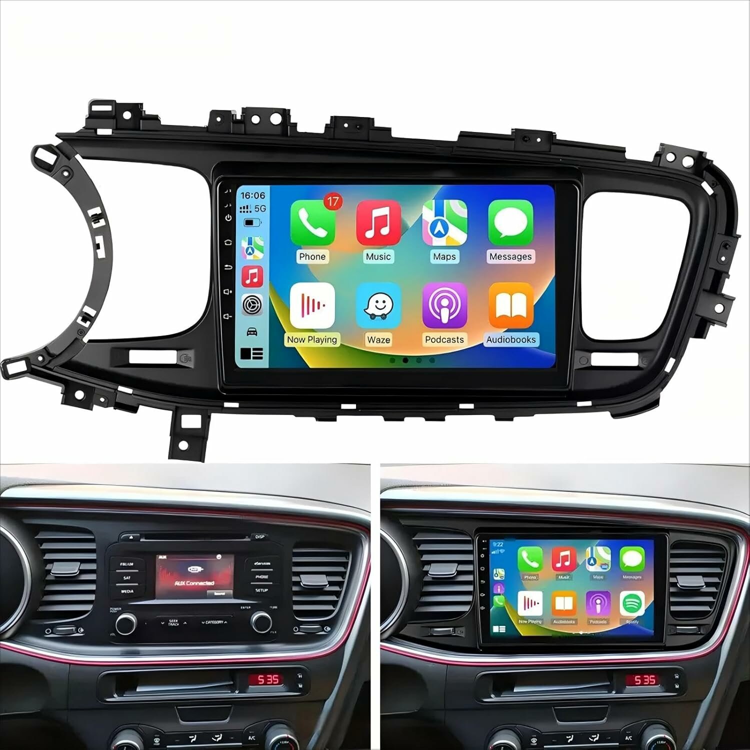 Автомобильная стереосистема для Kia Optima K5 2011, 2012, 2013, 2014, 2015, 9-дюймовый сенсорный экран, Android 13,