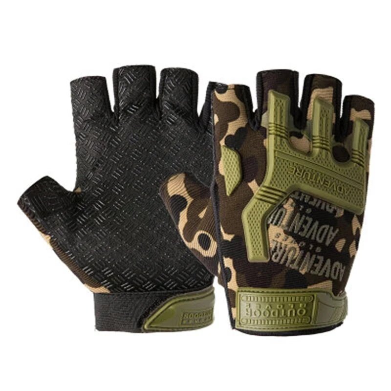 Тактические перчатки без пальцев Camouflage XL