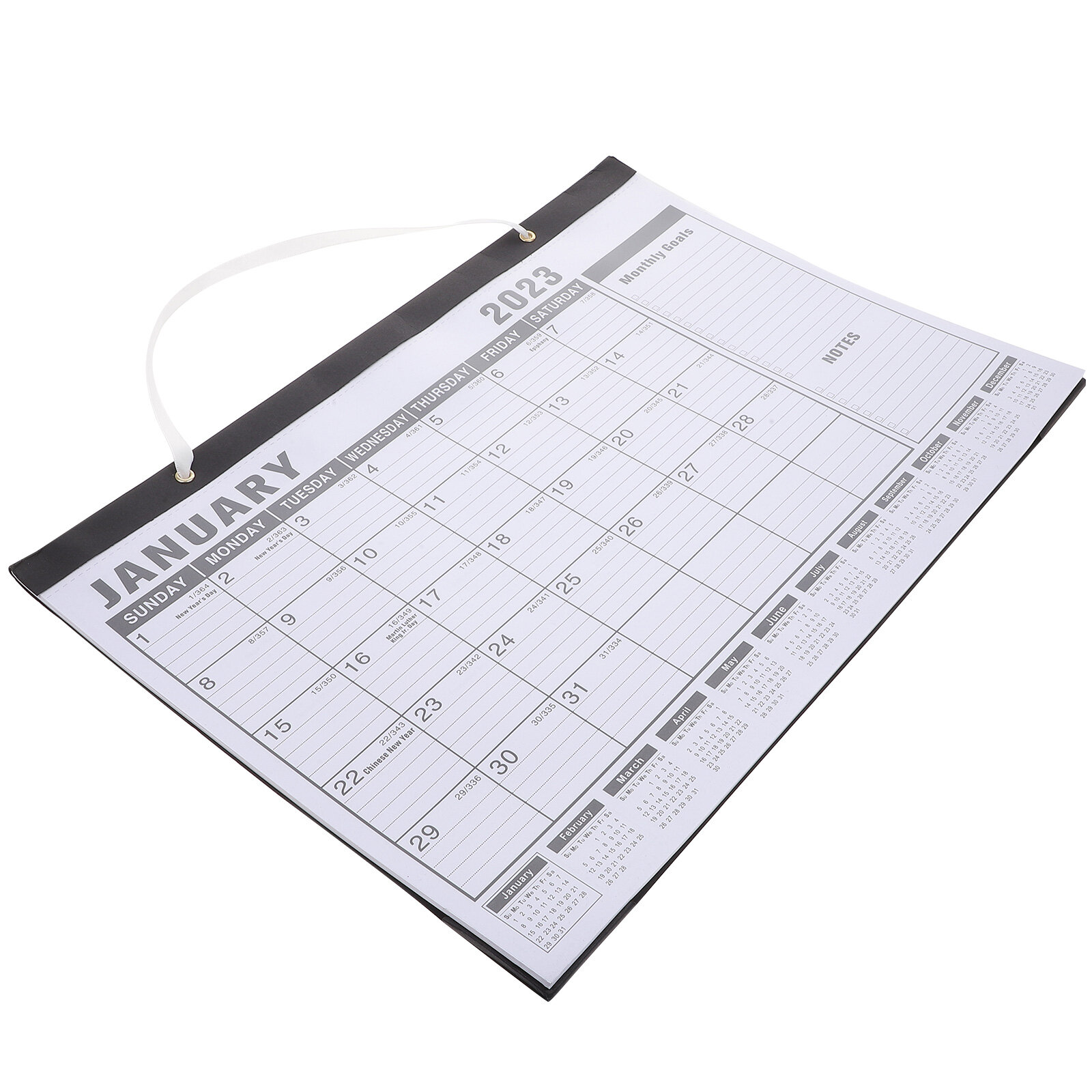 Настенный календарь на 2023 год на английском языке для офиса и дома (012 2023-1 по 2024-6)