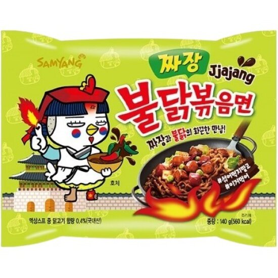 Лапша быстрого приготовления Самянг Samyang Рамэн вкус Острой Курицы Бульдаг в соусе Чачжанмен 140г