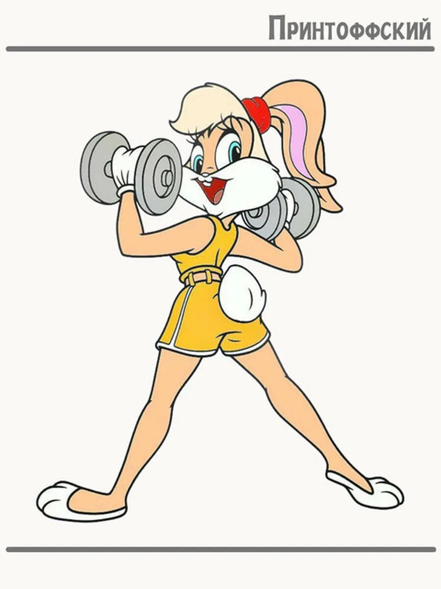 Термонаклейка для одежды и аксессуаров DTF-печать лола банни lola bunny персонаж