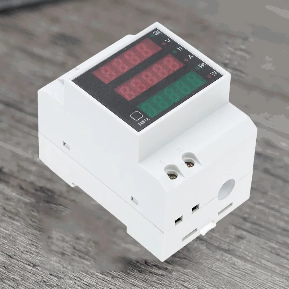 Рельсовый электросчётчик напряжения и тока 80-300 в 100 а