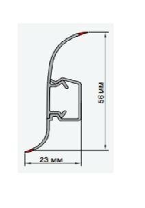 Пластиковый плинтус Salag NGF 56 E3 Дуб Аргос, 1 шт.