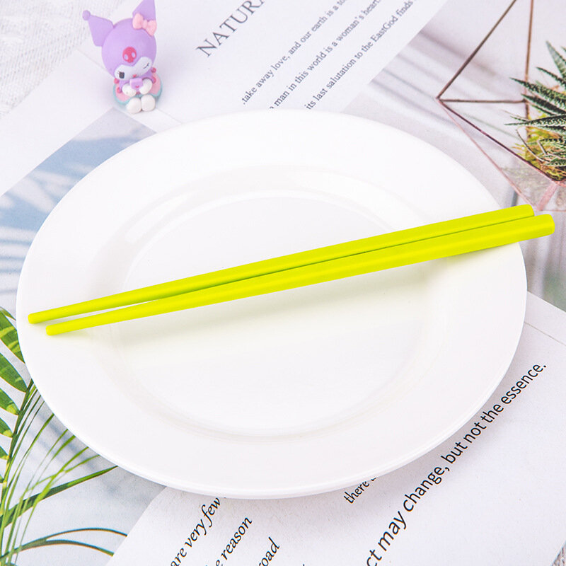 Красочный меламиновый ланч-бокс, портативные детские палочки для еды конфетных цветов, обучающие палочки для еды для малышей.