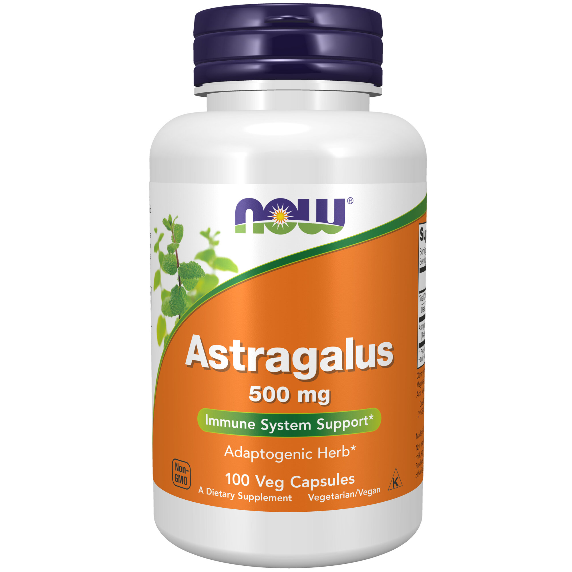 NOW Astragalus 500mg, Астрагал (экстракт), 100 капсул, для иммунитета, от простуды, антиоксидант, успокоительне