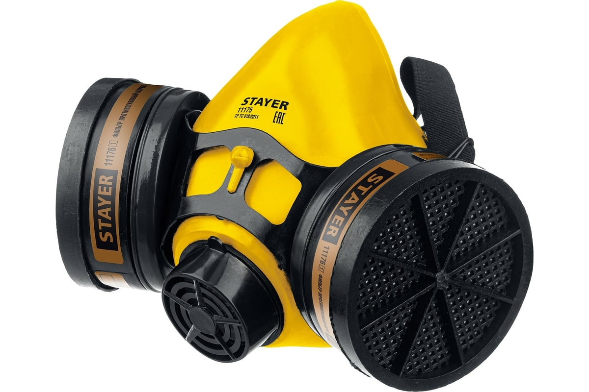 Респиратор противогазовый STAYER HF-6000 два фильтра A1 в комплекте {11175_z01} 1 шт