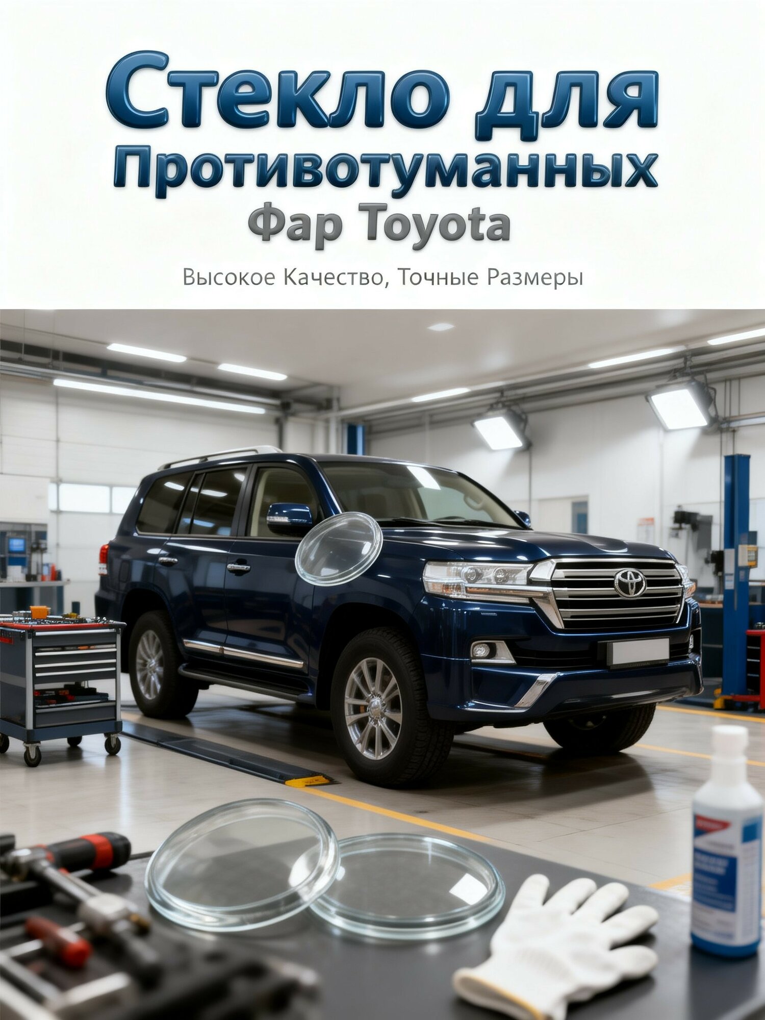 Стекло противотуманной фары 93x100 мм для Toyota и Lexus, запчасть для замены оптики при восстановлении внешнего вида и безопасности