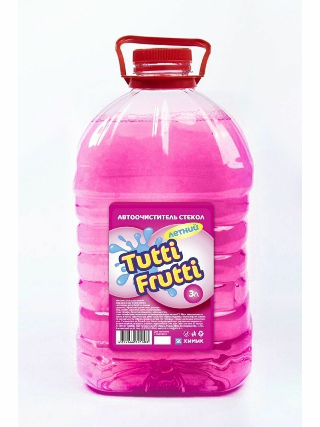 Очиститель стекла химик TUTTI FRUTTI, 3 л, ПЭТ, летний