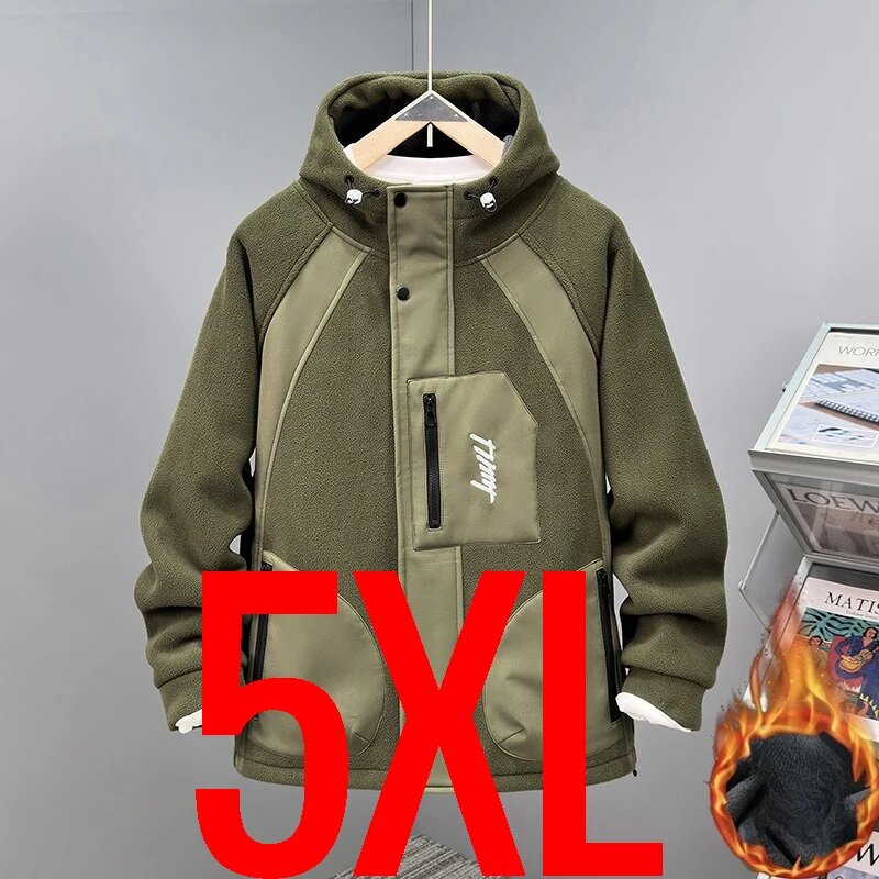 Мужская толстовка с капюшоном, 5XL, Green, 90-100kg