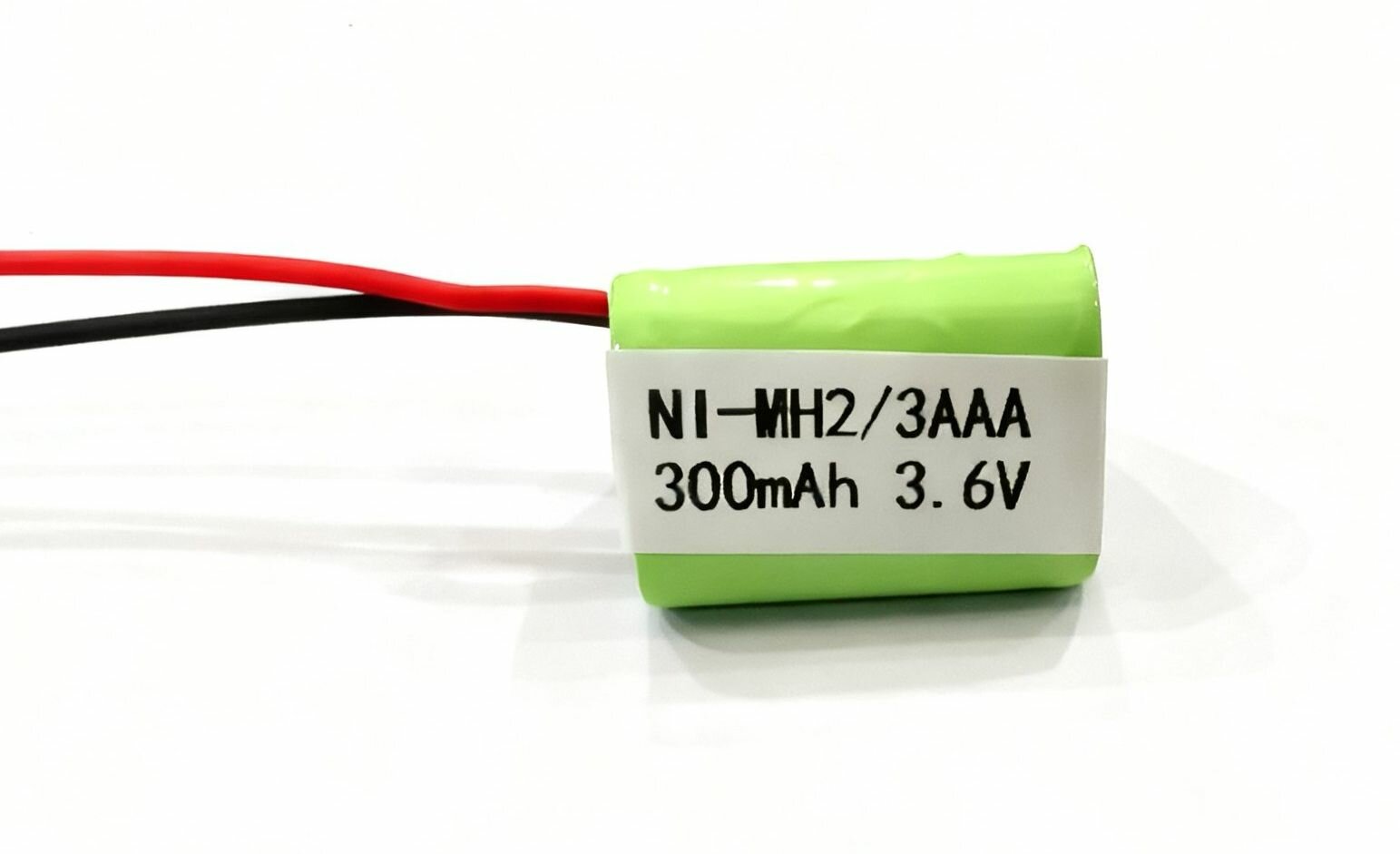 Аккумулятор NI-MH 2/3AAA 300mAh 3.6VАккумуляторная батарея Ni-MH типа 2/3AAA 3S1P, 3.6V, 300mAh, с выводами (под пайку), для электрошокера.