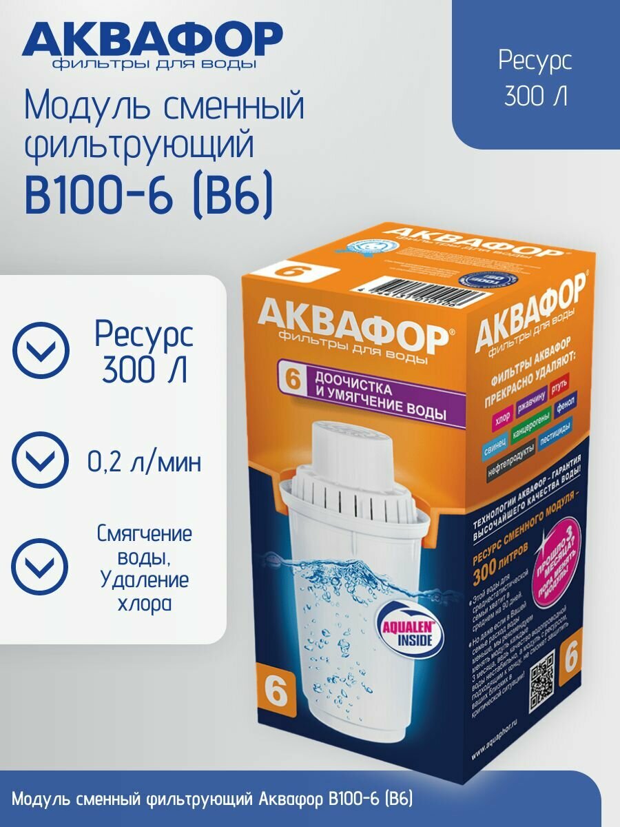 Модуль сменный фильтрующий Аквафор В100-6 (В6)