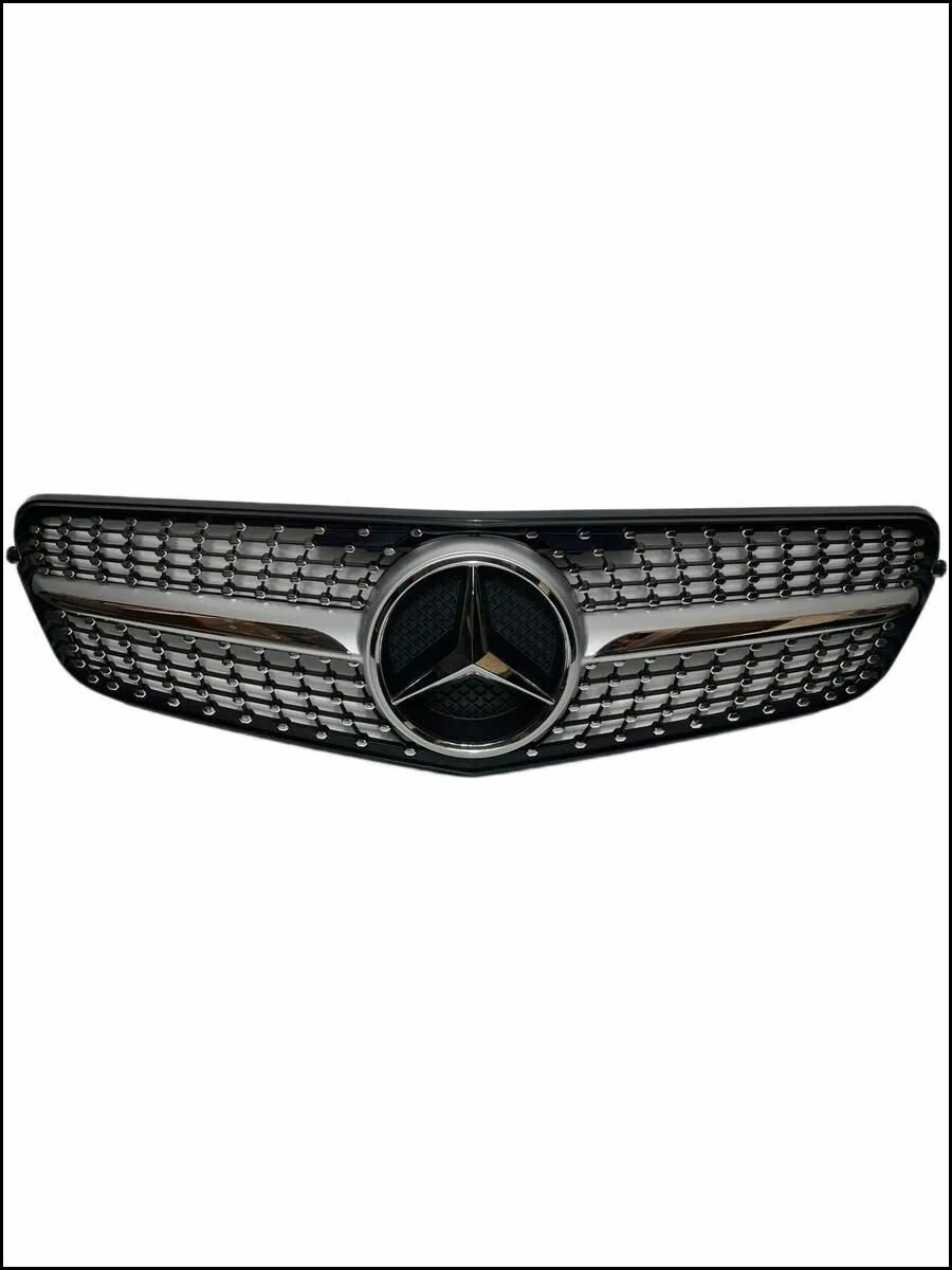 Решетка радиатора Mercedes W204 2007-2014, матовый черный ABS, точная посадка для замены, защита от камней и грязи