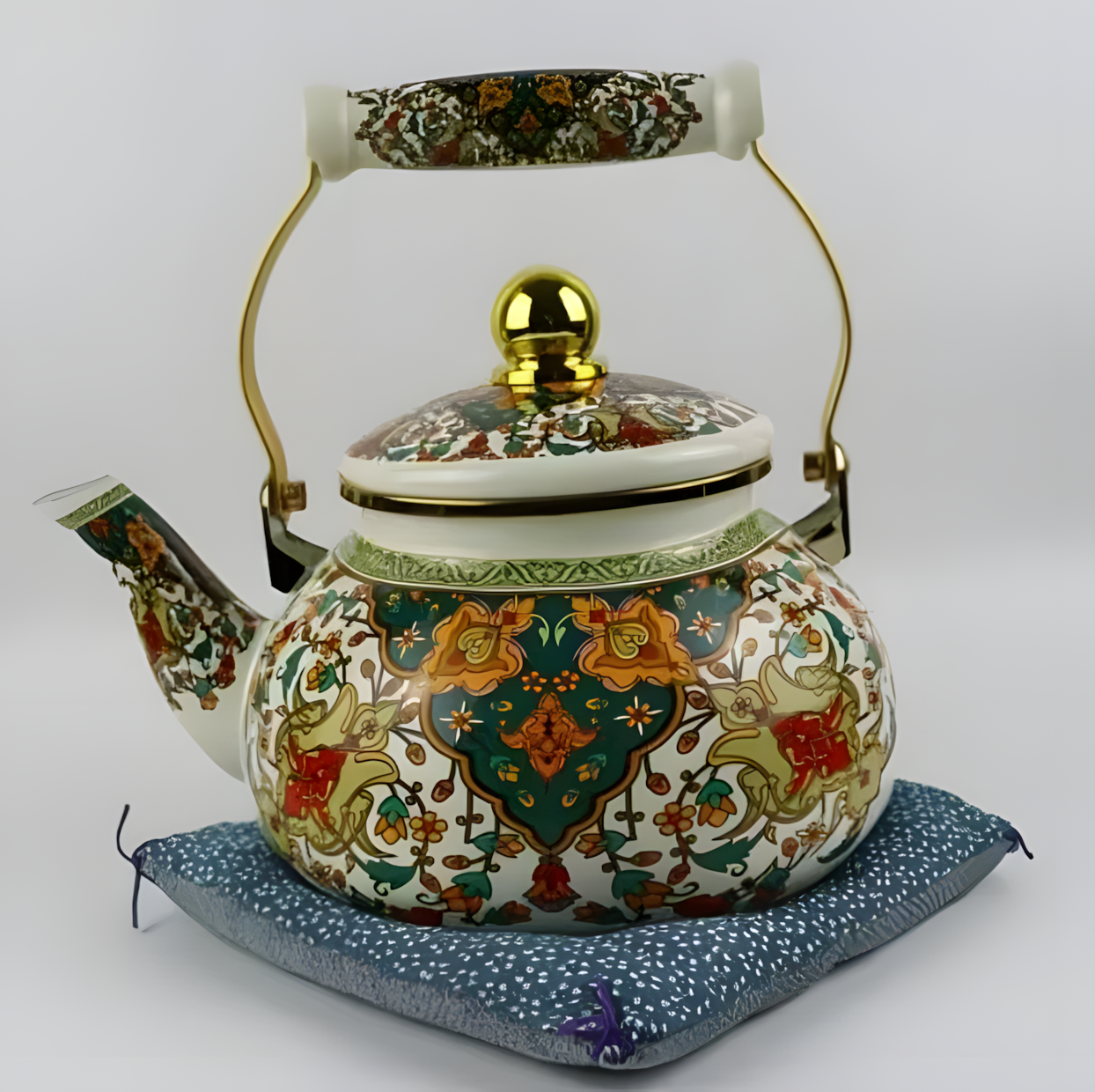 Чайник "Kettle", керамика, 2,5 л, термоизолированная ручка, многоцветный