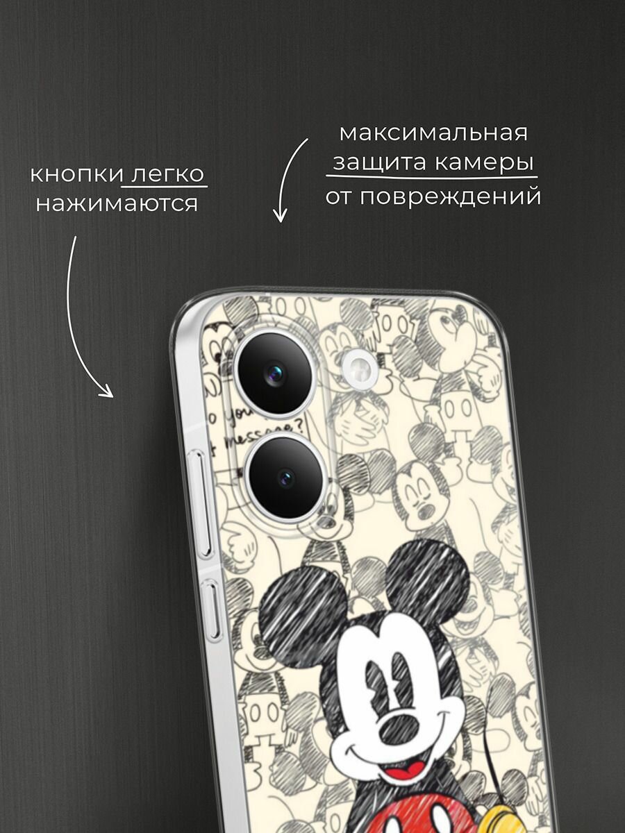 Силиконовый чехол на Poco X8 Pro / Поко X8 Про с принтом Микки Маус — фото 1