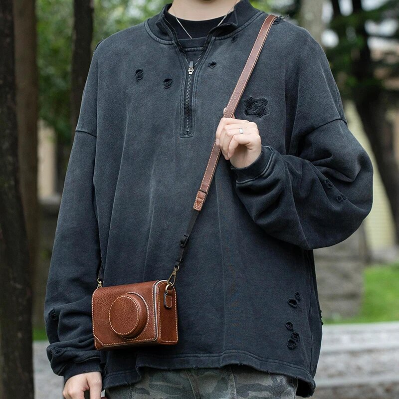 Кожаная сумка для камеры Sony ZVE10 brown set