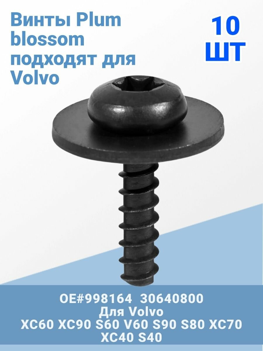 Винт M5x24 шестигранный, 10 шт для Volvo OE 998164 30640800 — подходит для XC60 XC90 S60 V60 S90 S80 XC70 XC40 S40