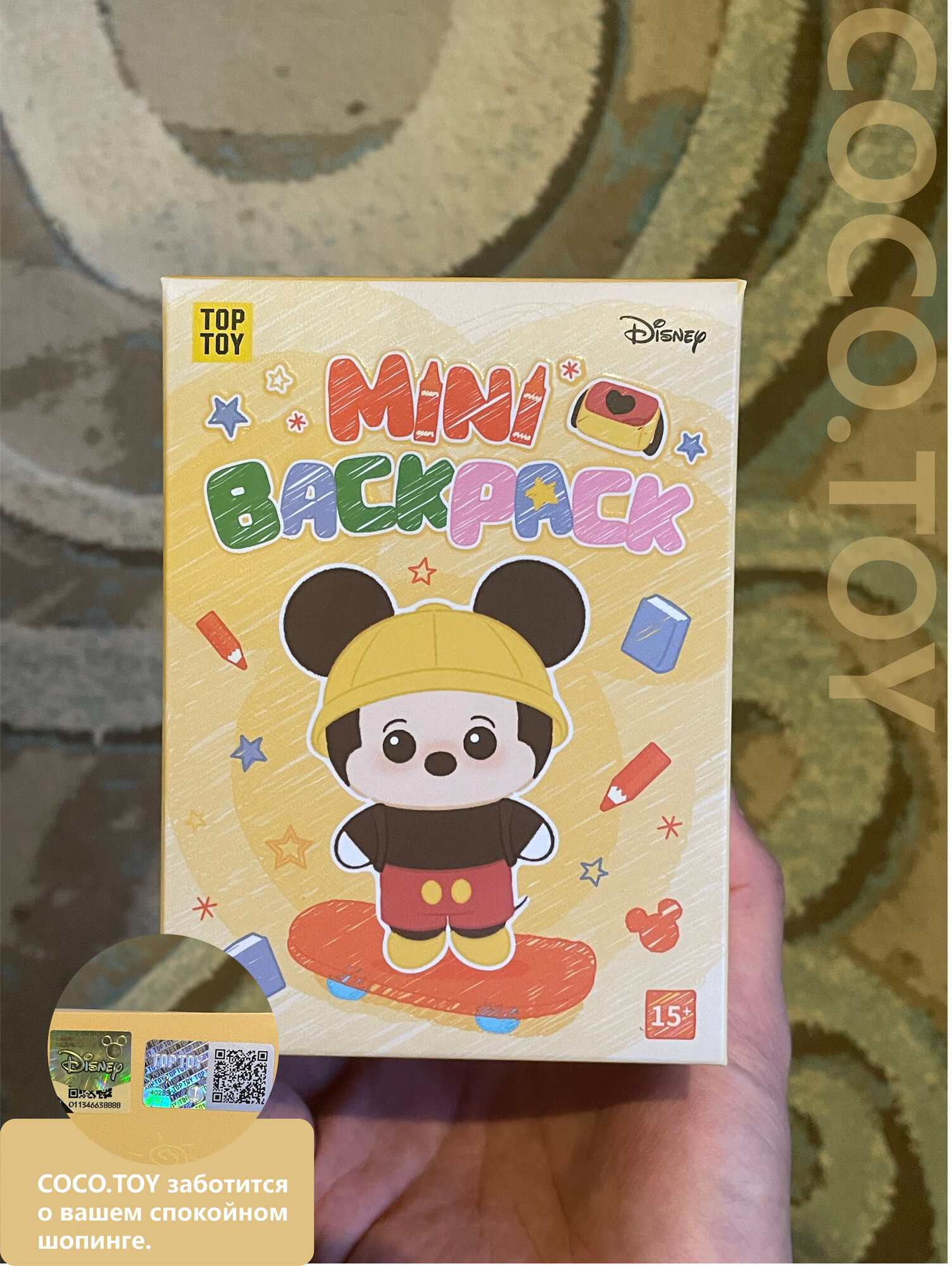 Disney Микки Маус игрушка Top Toy Mickey Mouse Blind box Стекающаяся кукла сюрприз случайный вид 1 шт COCO.TOY