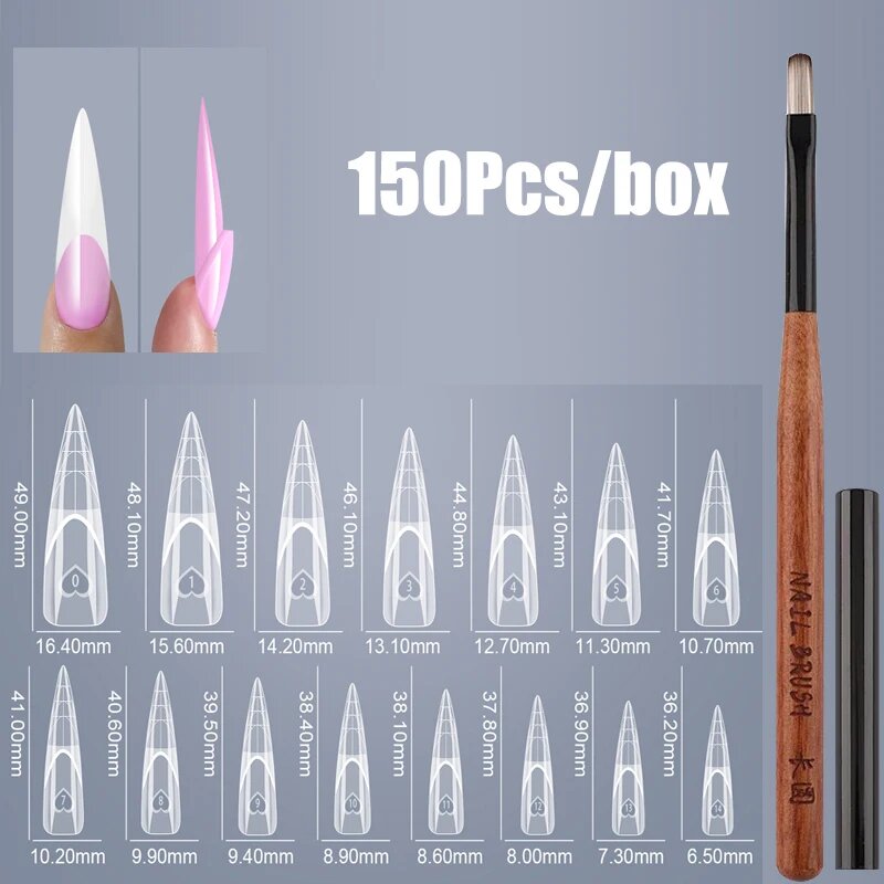 Двойные формы для ногтей 150 шт. Цвет: Tip with brush