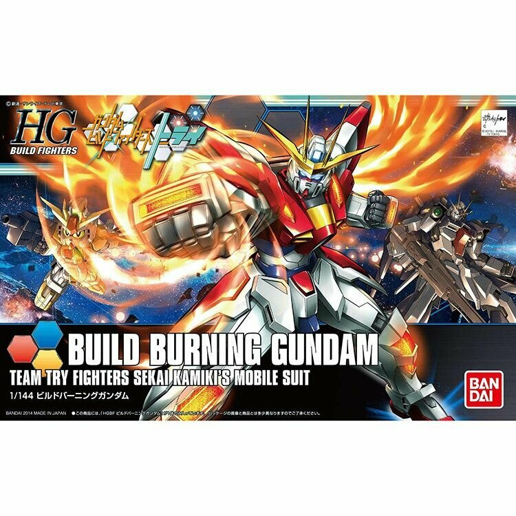 Фигурка Bandai HG 1/144 BF BUILD BURNING GUNDAM TEAM TRY FIGHTERS SEKAI KAMIK'S MOBILE SUIT, Модель сборки.