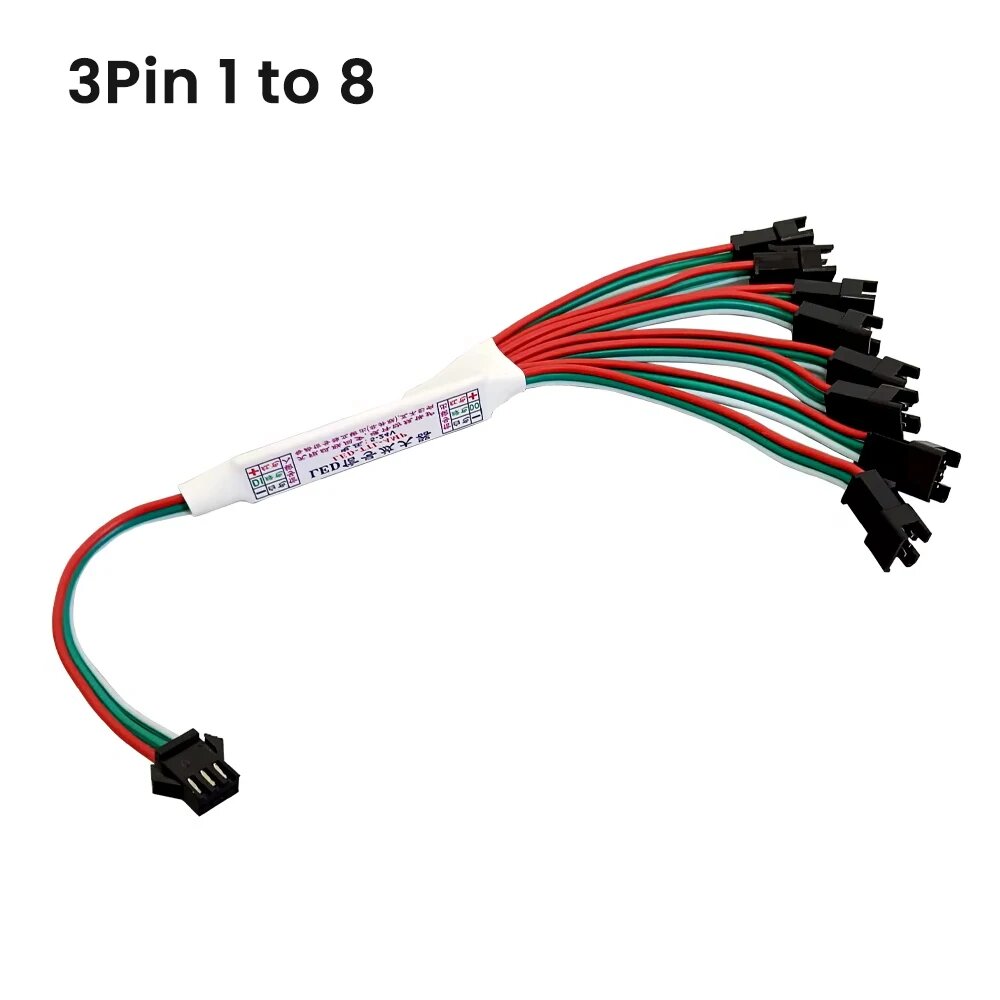 3Pin 1 to 8 RGB разветвитель для светодиодных лент