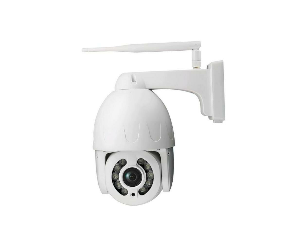 Внешняя 4G-SIM IP видеокамера наблюдения 5Mp Link-5MP-5X NC59-G (8G)(белая) (S18624NC5) купольная поворотная 355 град с записью видео и звука, 5х ЗУ