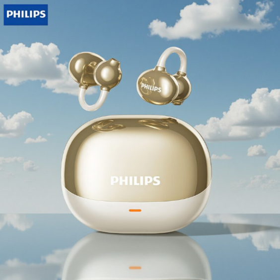 Беспроводные наушники Philips TAT3469, технология направленного звука DT6.0, Bluetooth 5.4, 38 часов работы, IPX5, AI-шумоподавление, Золотистый