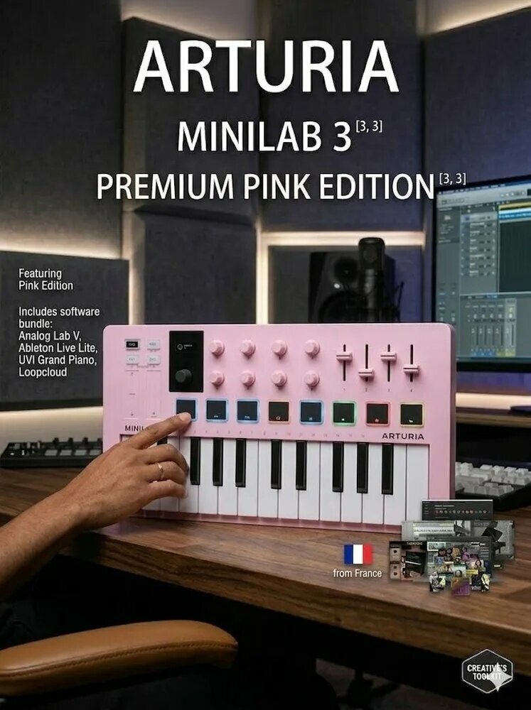 MIDIклавиатура ARTURIA MINILAB3 Доступно в пяти цветах миди клавиатура minilab 3 arturia(розовый)