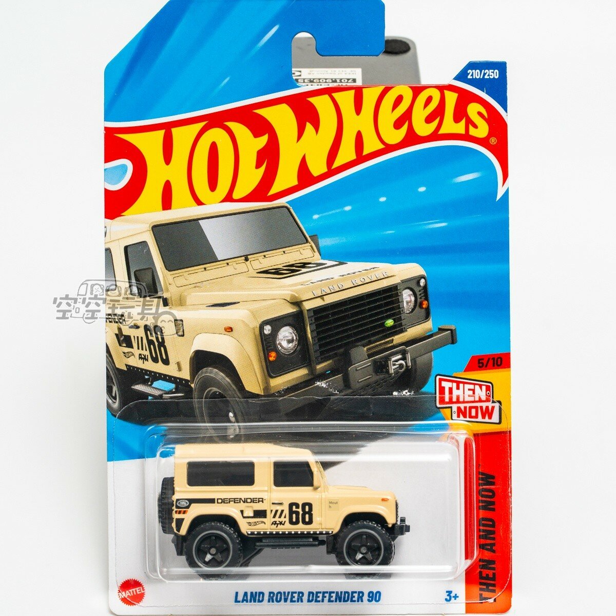 Модельный автомобиль Land Rover Defender 90, хаки, 1:64, игрушка из металла