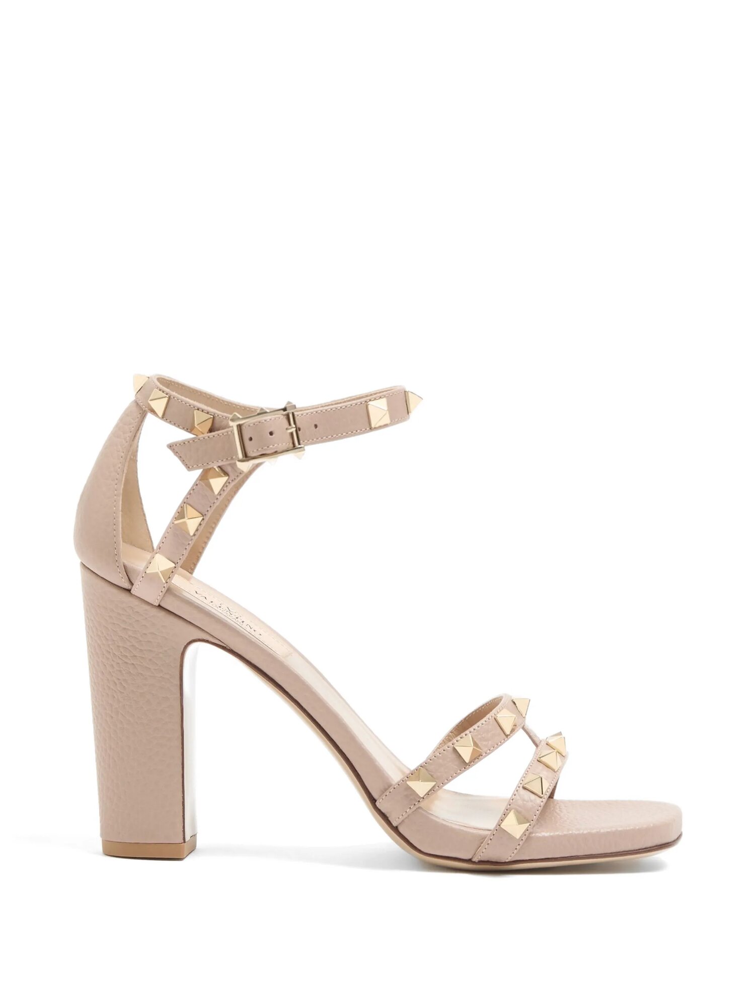 Босоножки Rockstud sandals in elk print calfskin 100mm