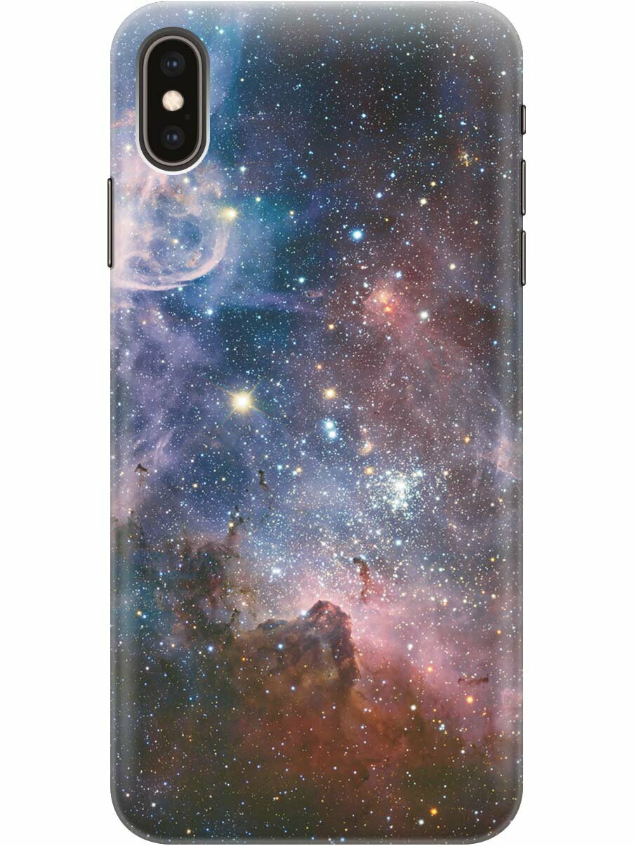 Силиконовый чехол на Apple iPhone XS Max / Эпл Айфон Икс Эс Макс с рисунком "Космос"