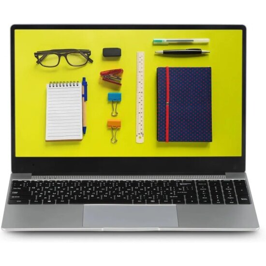 Ноутбук Azerty RB-1550-256 15.6", IPS, Intel Celeron N5095 2.0ГГц, 4-ядерный, 8Гб DDR4, 256Гб SSD, Intel UHD Graphics, Windows 11 Pro, серебристый (120-0676)
