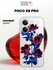 Силиконовый чехол на Poco X8 Pro / Поко X8 Про с принтом Иллюзорные цветы