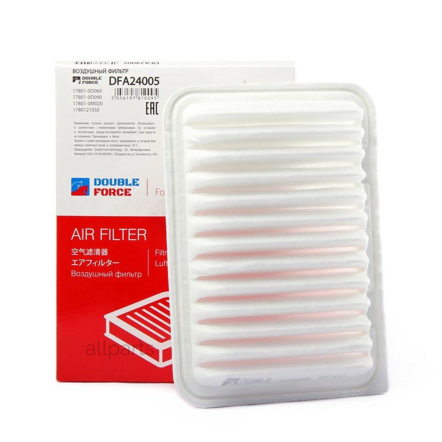 DOUBLE-FORCE 'DFA24005 Фильтр воздушный AURIS (NRE15_/ZZE15_)/AVENSIS (ZRT27_)/RAV 4 III (ACA3_, ACE_, ALA3_)/VERSO/YARIS