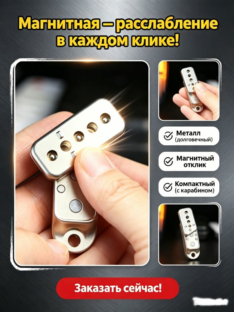 Антистрессовая-игрушка: металлический фиджет с магнитным механизмом тактильное расслабление для EDC