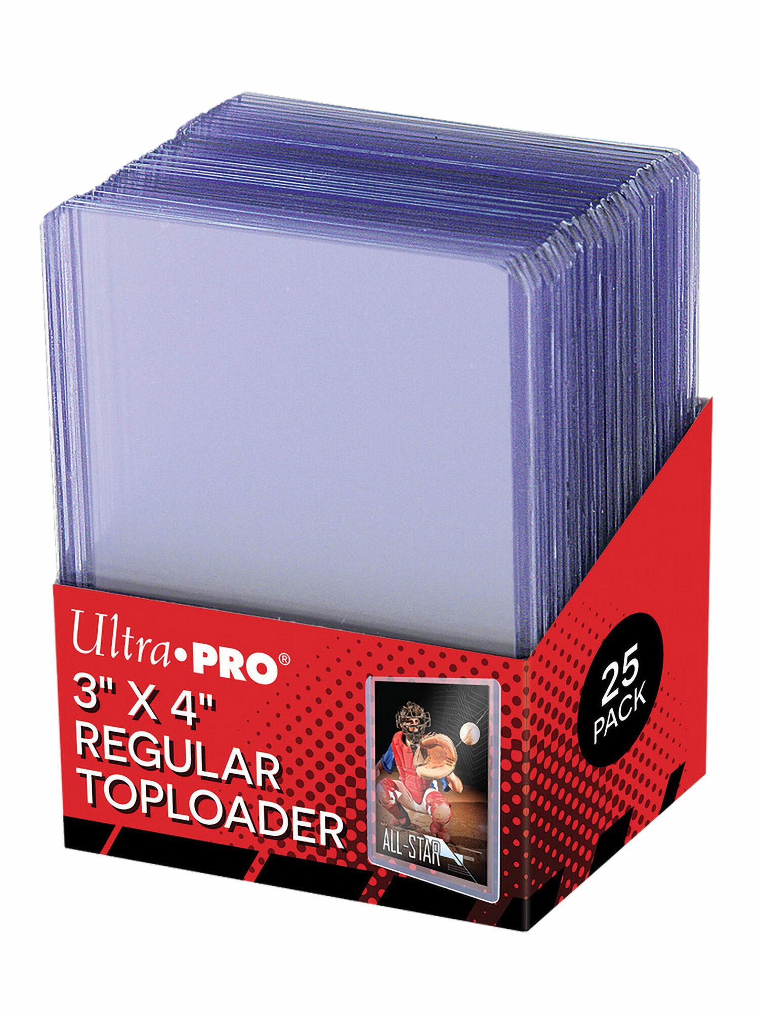 Протекторы топлодеры Ultra PRO Toploaders Clear Regular 76х102 мм 25 шт. жесткие - для карт 69х98 мм MTG, Pokemon