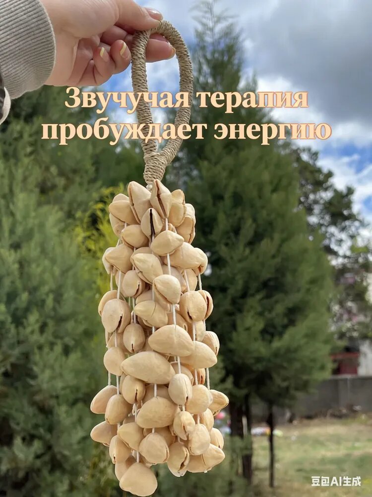Погремушка из натуральной фруктовой скорлупы, система целебных звуков, ручные часы для сна.