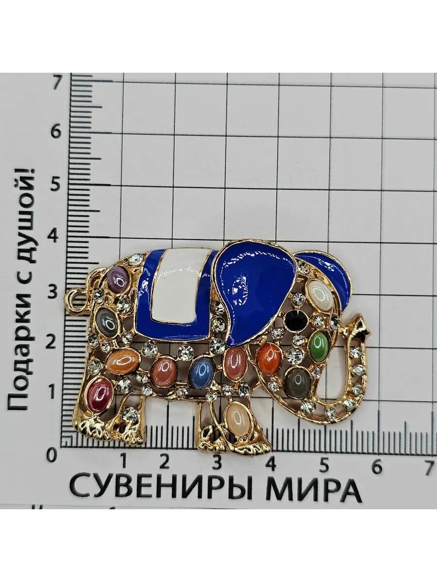 Слон магнит со стразами на холодильник