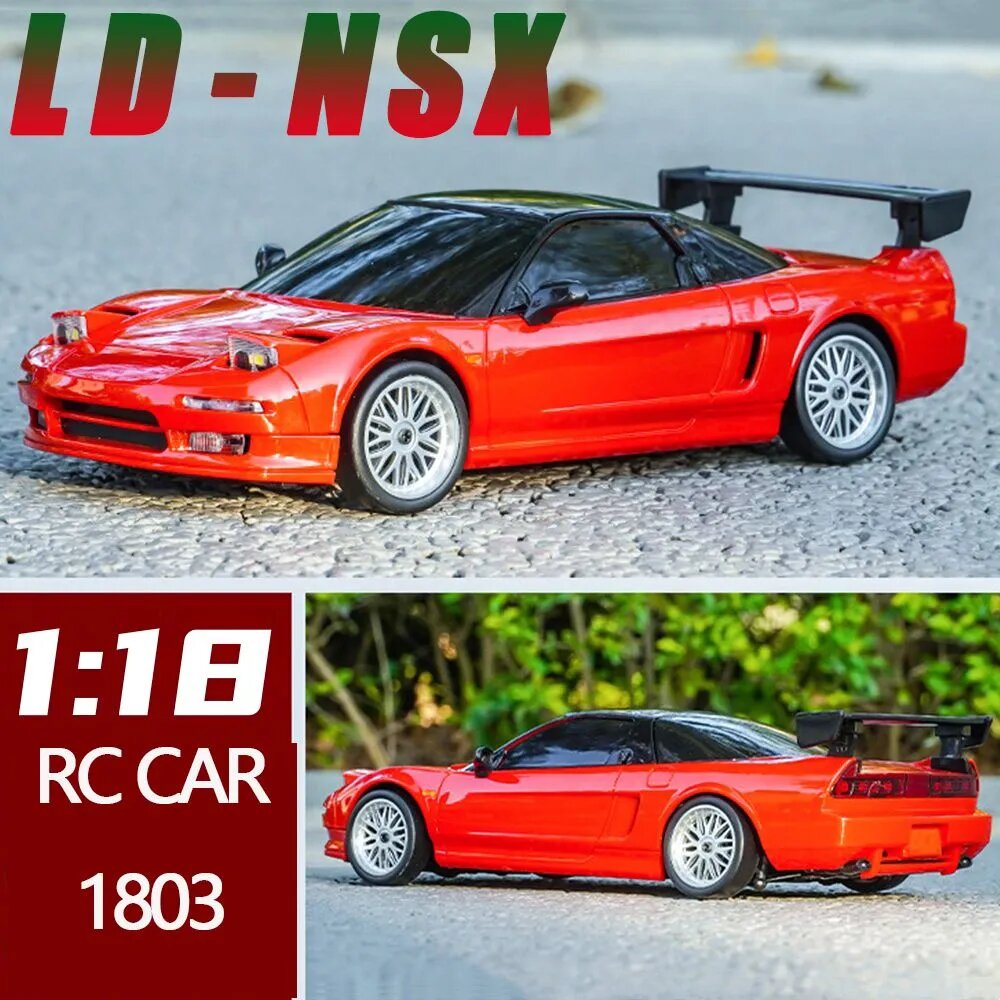 Автомобиль с дистанционным управлением lдрк Ld 1803 Nsx 1:18 2,4g, имитация дрифта гироскопа, светодиодная подсветка, групповая электрическая Игрушечная машина, автомобиль с дистанционным управлением