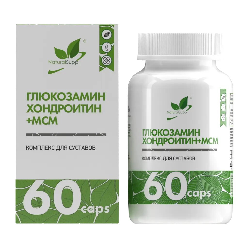 NaturalSupp Глюкозамин Хондроитин МСМ NS/Glucosamine chondroitin msm NS капсулы по 900 мг 60 шт