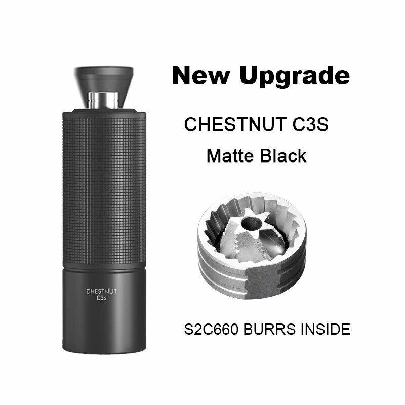 Ручная кофемолка Chestnut C3S Matte Black, серый