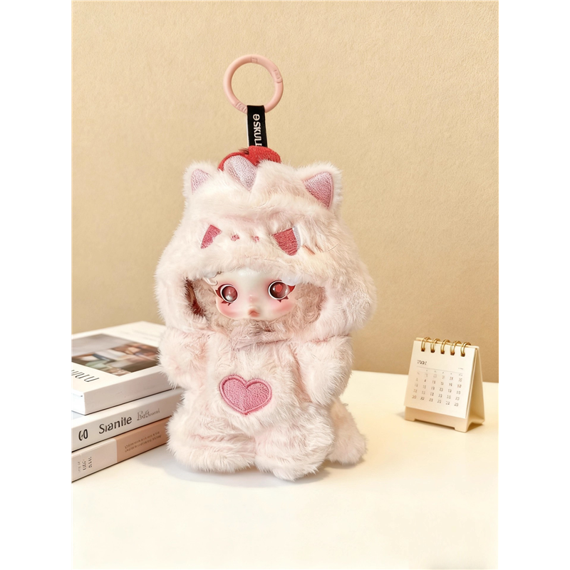 Розовый набор маленьких динозавров Dimoo New Diary из плюша - совместим с SP, Crying Doll, Labubu (1-3 поколения), без