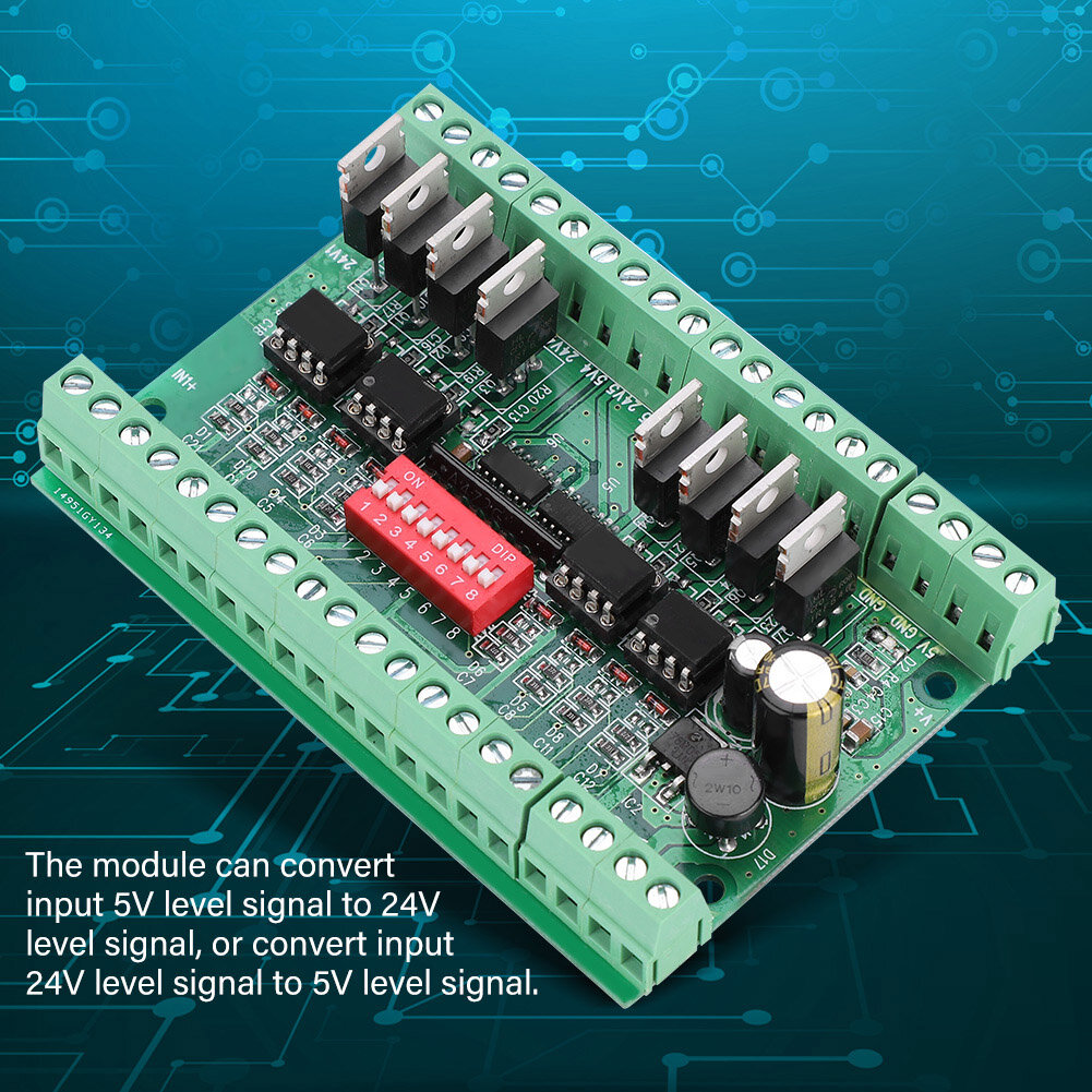Lightweight Level Converter Module, 5V/24V Conversion Board, for Signal Isolation — фото 1